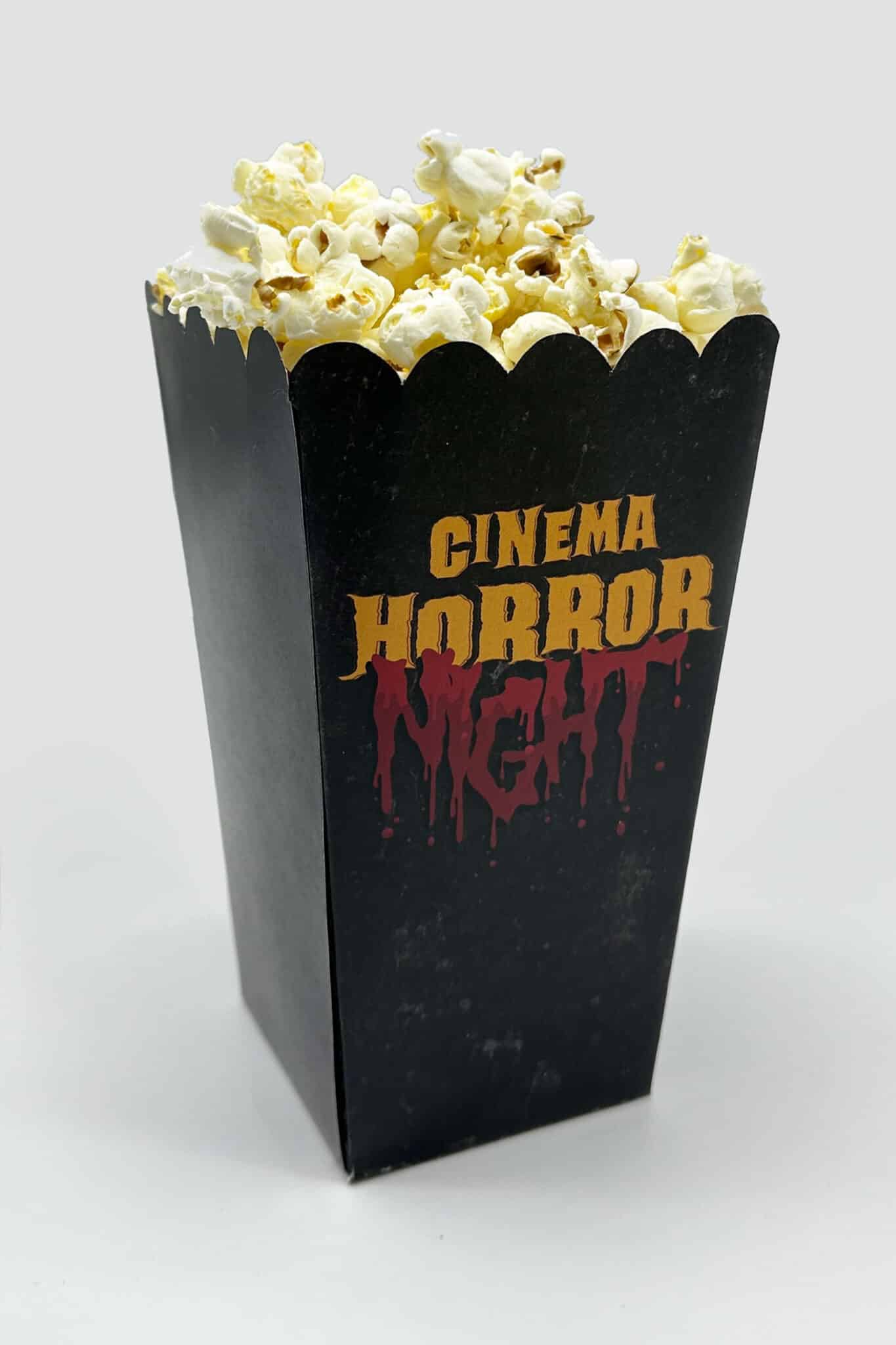 Horror Popcorn Template for Halloween Movie Night